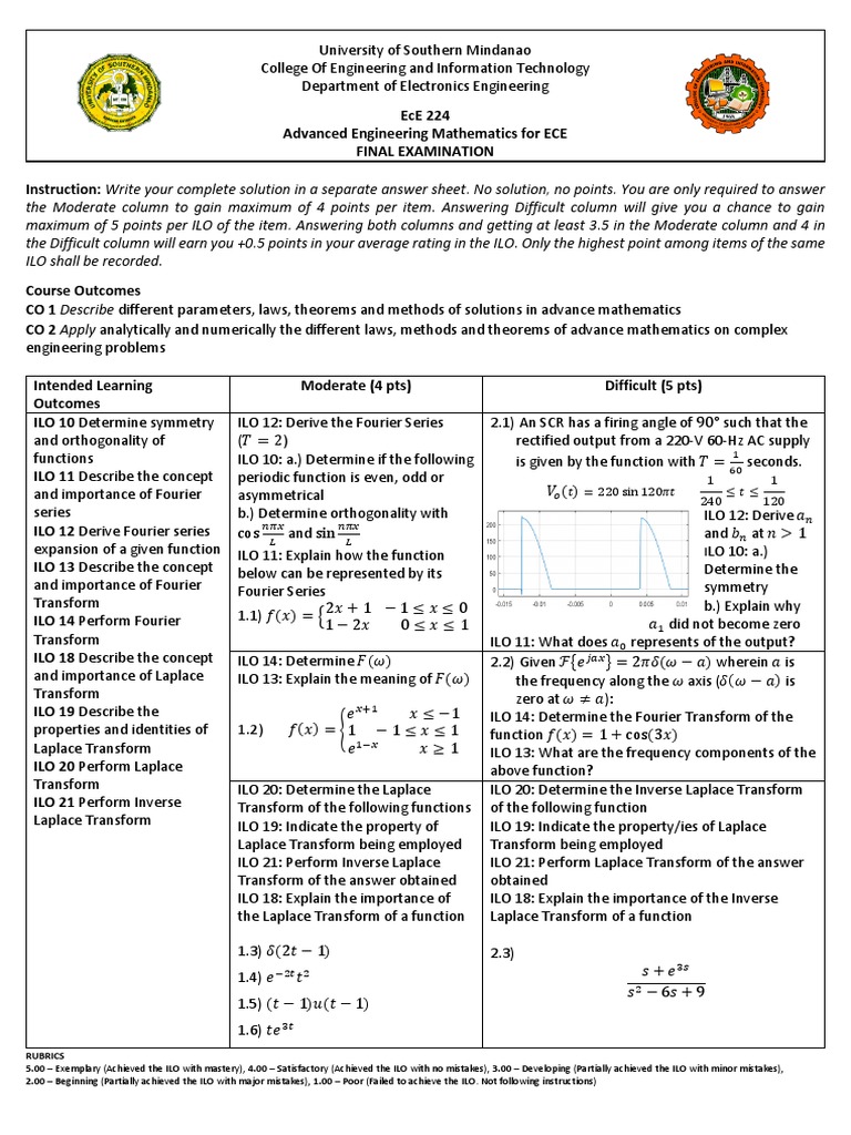 EcE 224 Final Exam | PDF