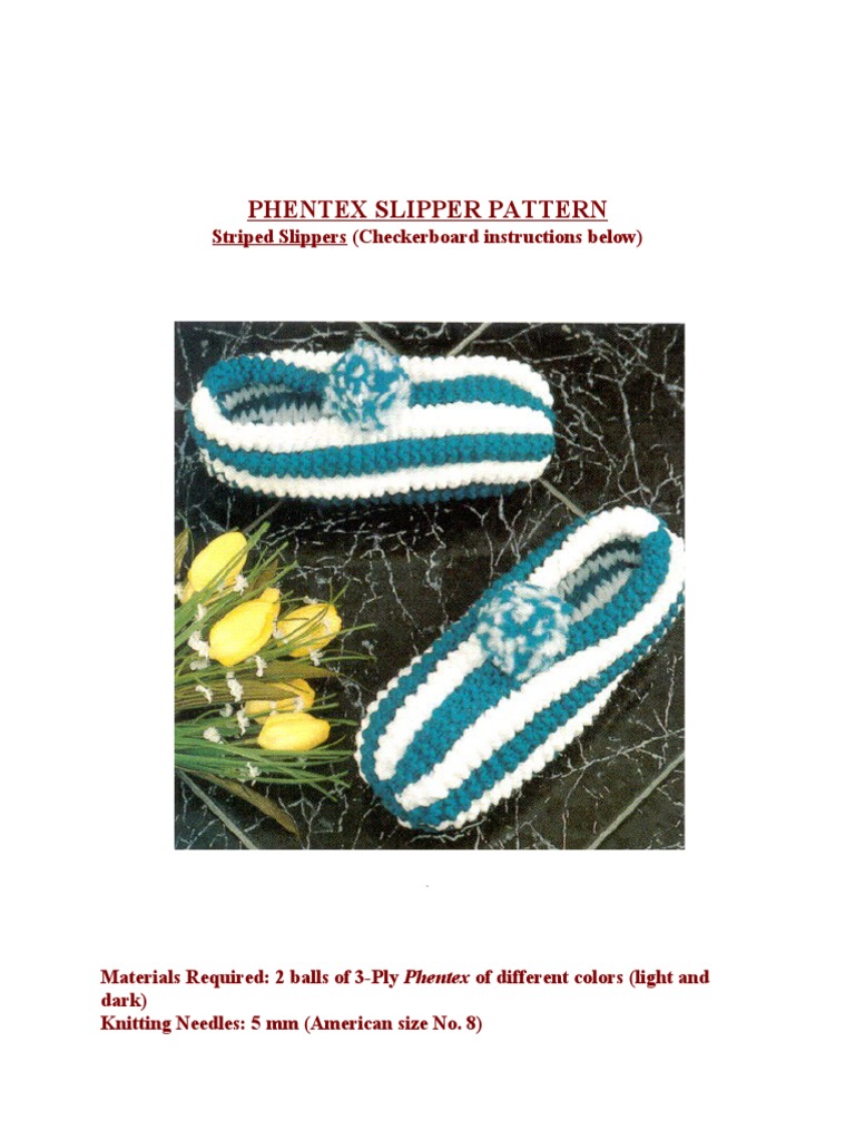 Phentex Slipper Pattern | PDF