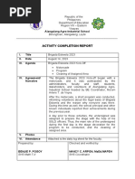2025 Brigada Eskwela Individual Accomplishment Report | PDF