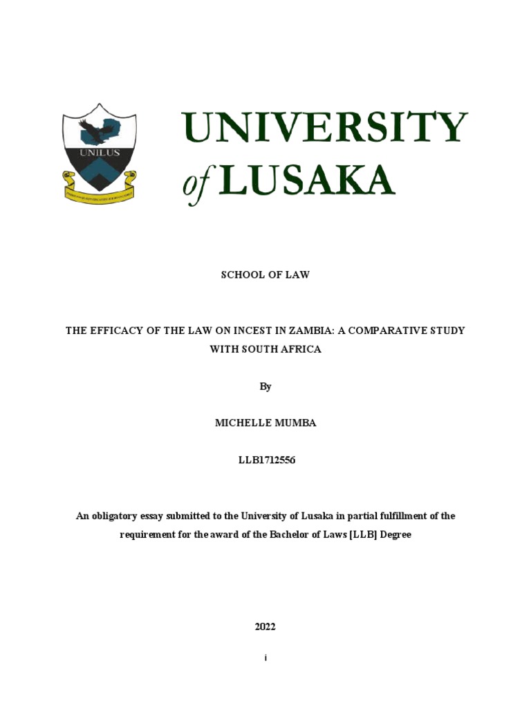 DISSERTATION - Michelle Mumba - LLB-2022 | PDF