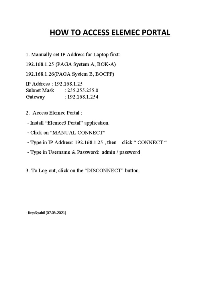How To Access Elemec Portal Boka | PDF
