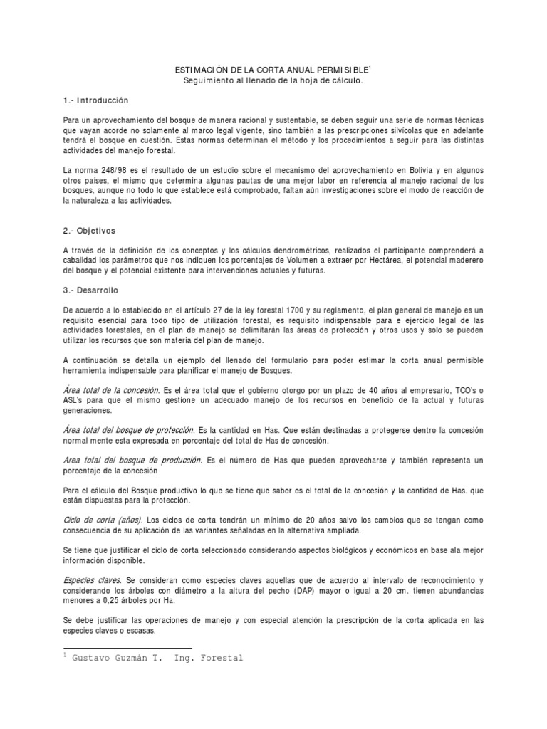 Guía Pa Estimar La Corta Anual Permisible | PDF