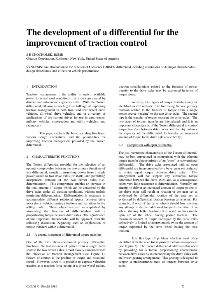 Torsen | PDF | Science & Mathematics | Technology & Engineering