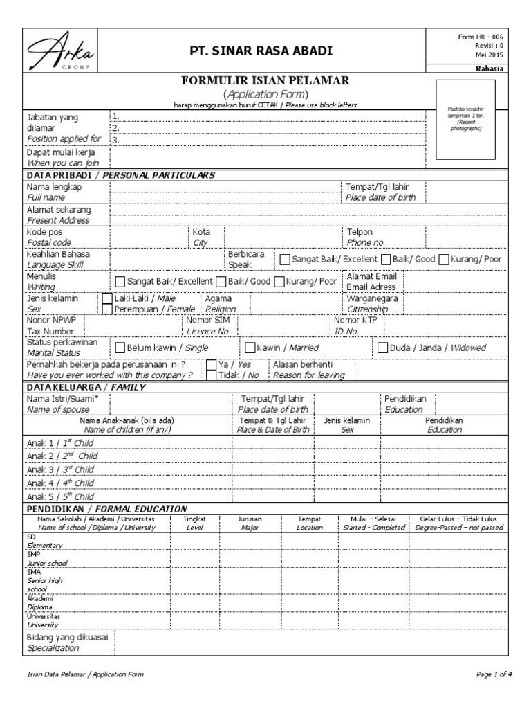 Form Arka Group | PDF