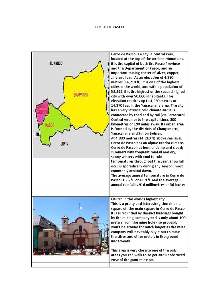 Cerro de Pasco | PDF | Cuisine | Foods