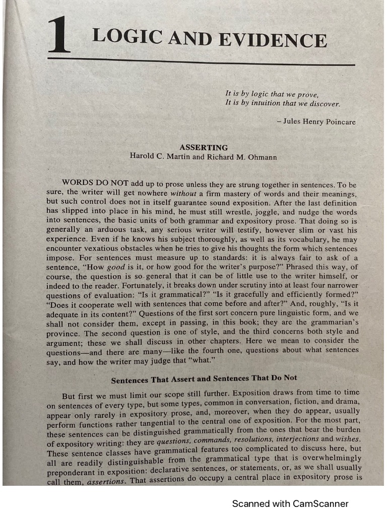 The Logic of Assertions | PDF