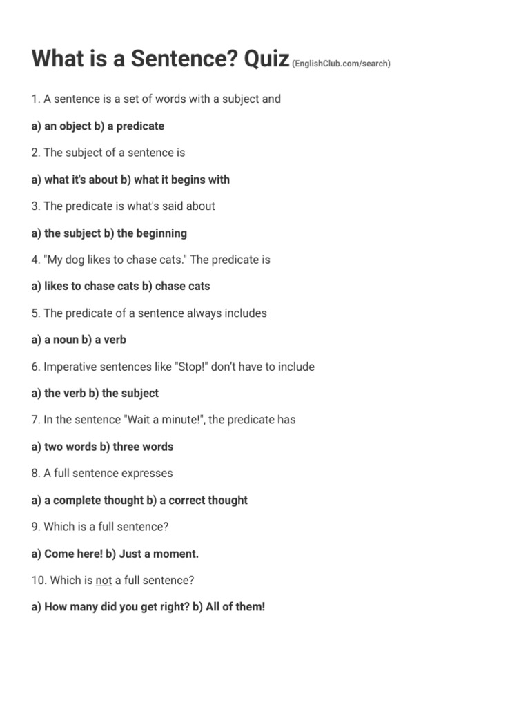 what-is-a-sentence-quiz-grammar-englishclub-pdf