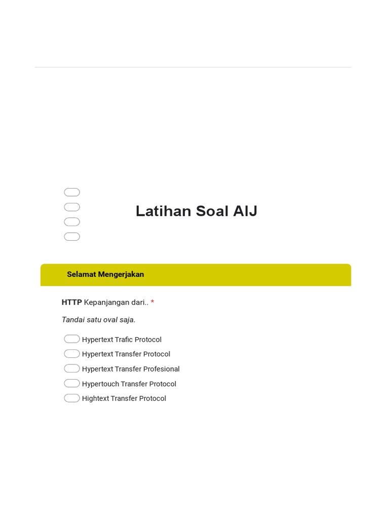 Latihan Soal AIJ | PDF