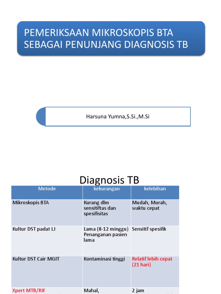 Pemeriksaan Mikroskopis TBC | PDF | Sains & Matematika