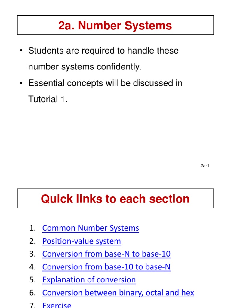 2a - Number Systems | PDF