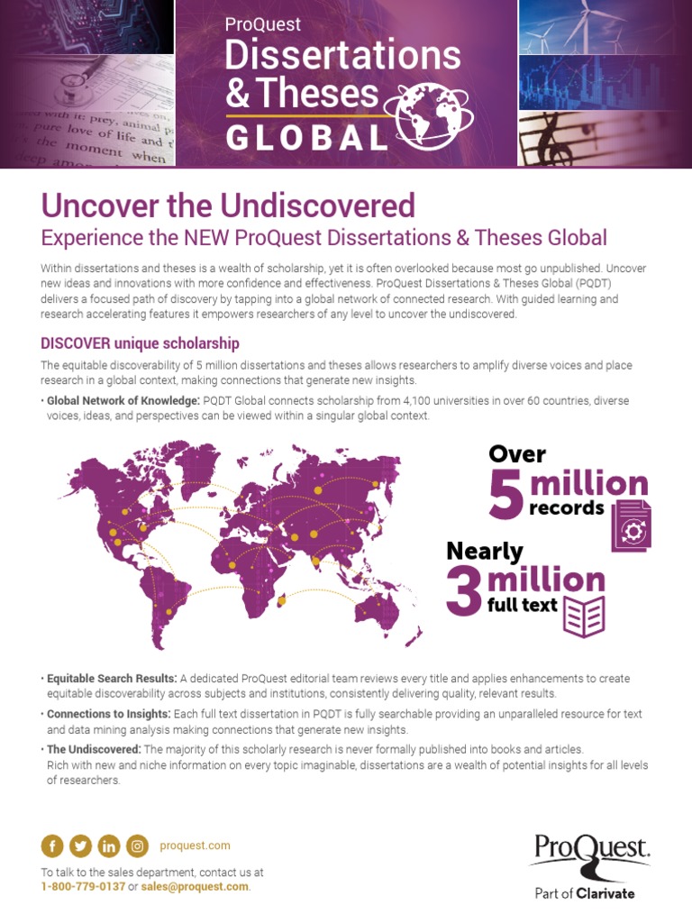 Brochure PQDT | PDF | Thesis | Citation