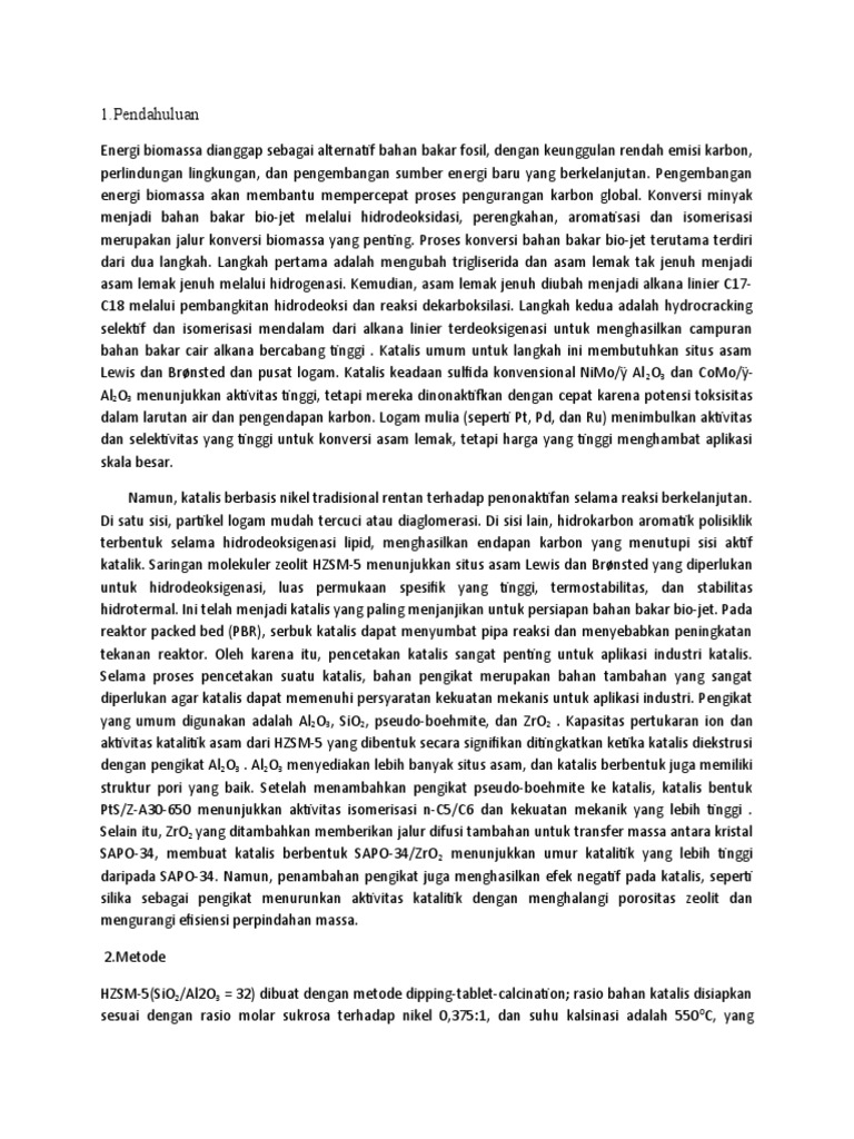 Teknologi Katalis Bio-Jet Fuel | PDF | Griya & Taman