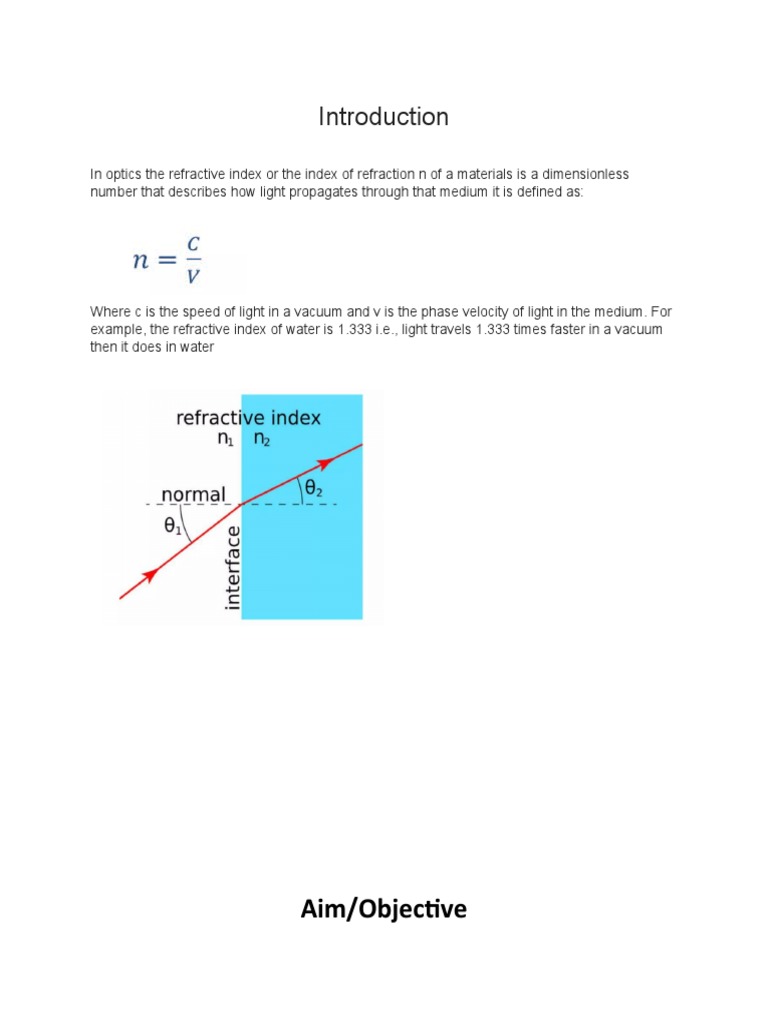 Physics Investigative Project | PDF | Refractive Index | Mirror