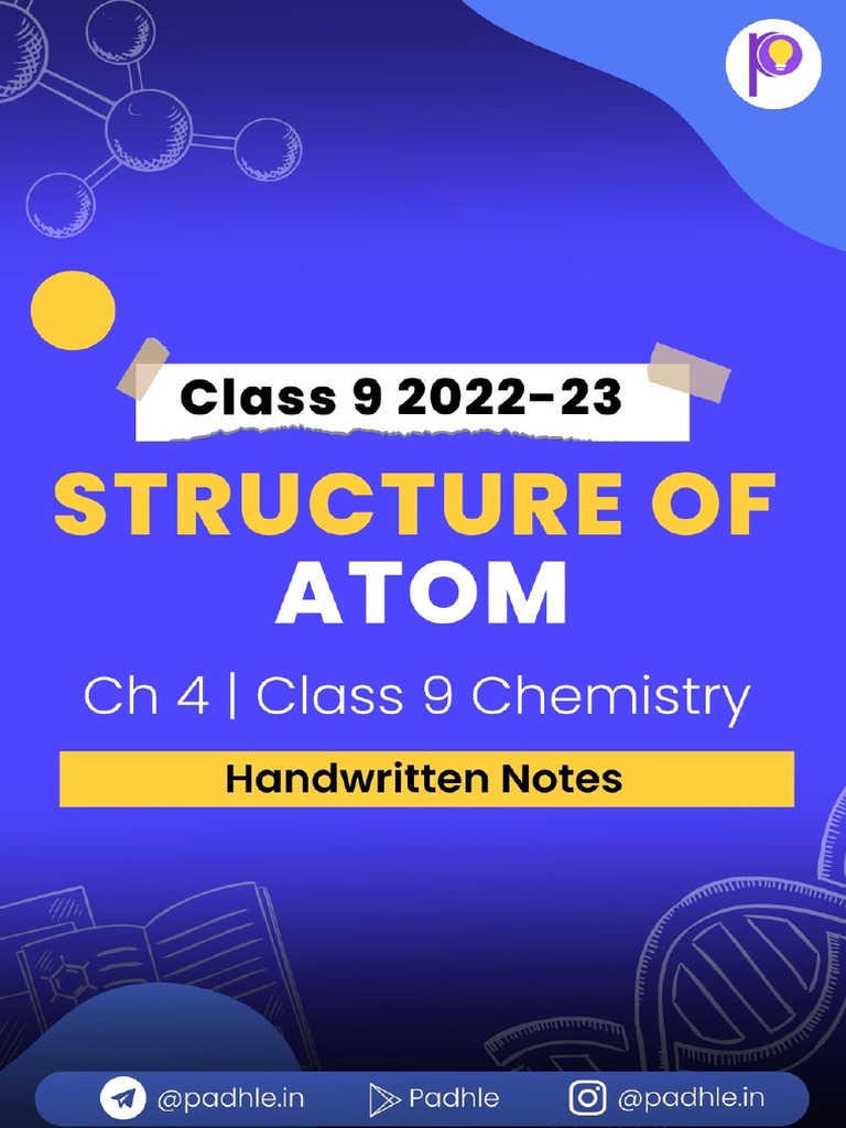 Struc of Atom - Class 9 | PDF
