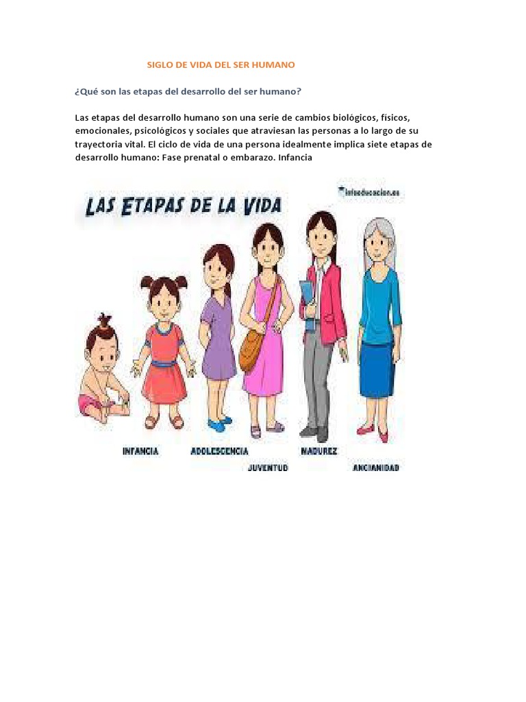 Las 7 etapas de la vida humana | PDF | Vejez | Adultos