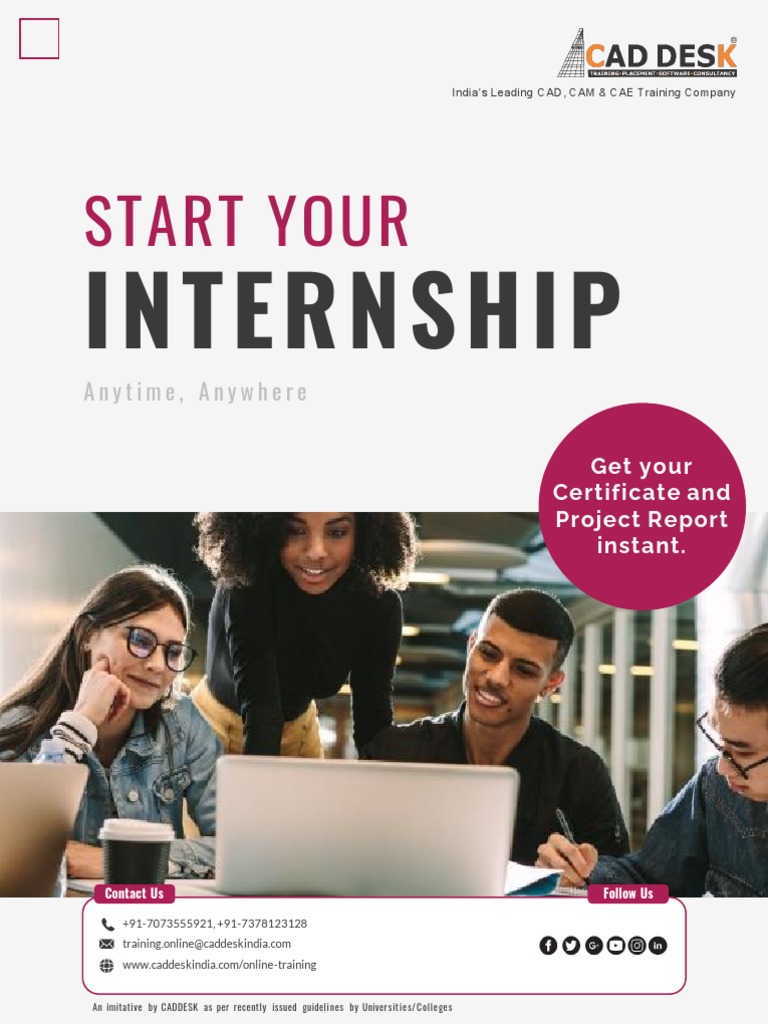Free CAD Internship with Certification | PDF | Computing | Information Technology