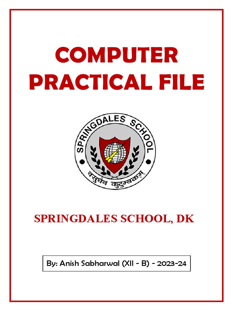 Anish CS Practical File Final | PDF