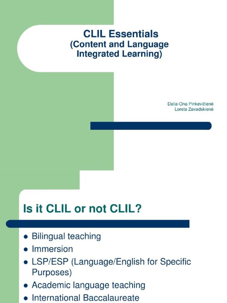CLIL ESSENTIALS POWERPOINT | PDF
