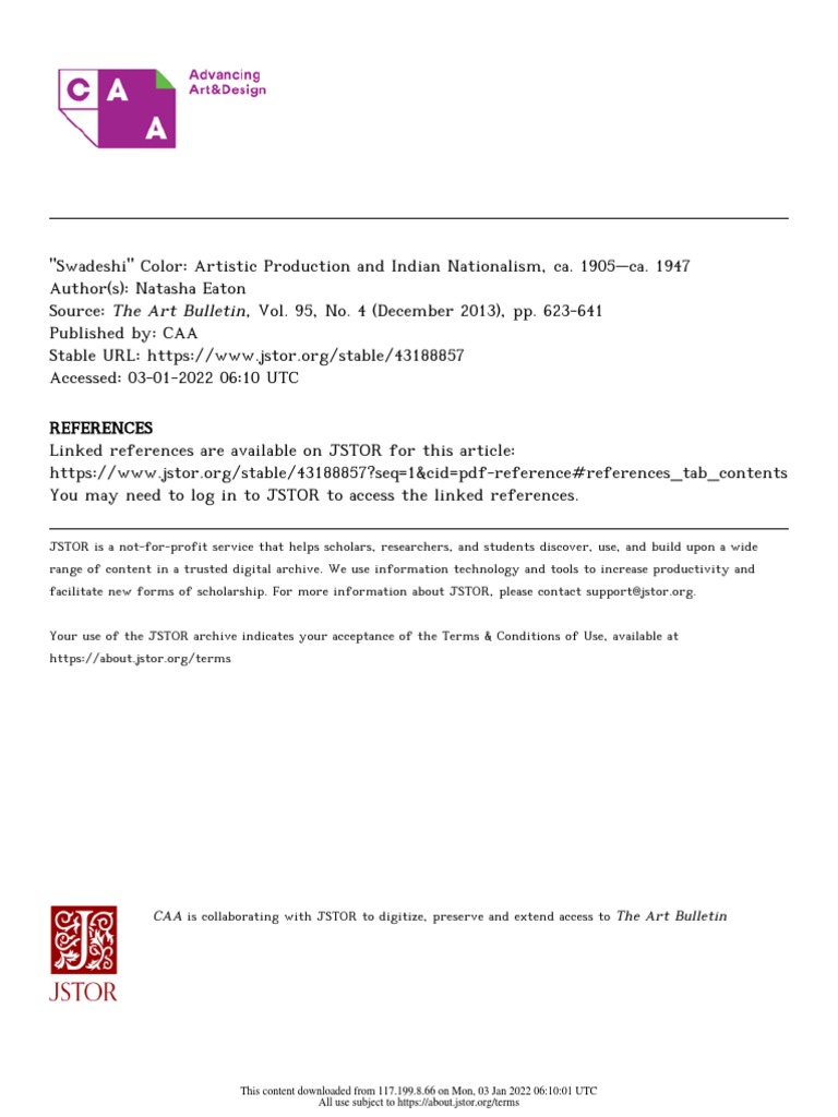 CAA The Art Bulletin: This Content Downloaded From 117.199.8.66 On Mon ...