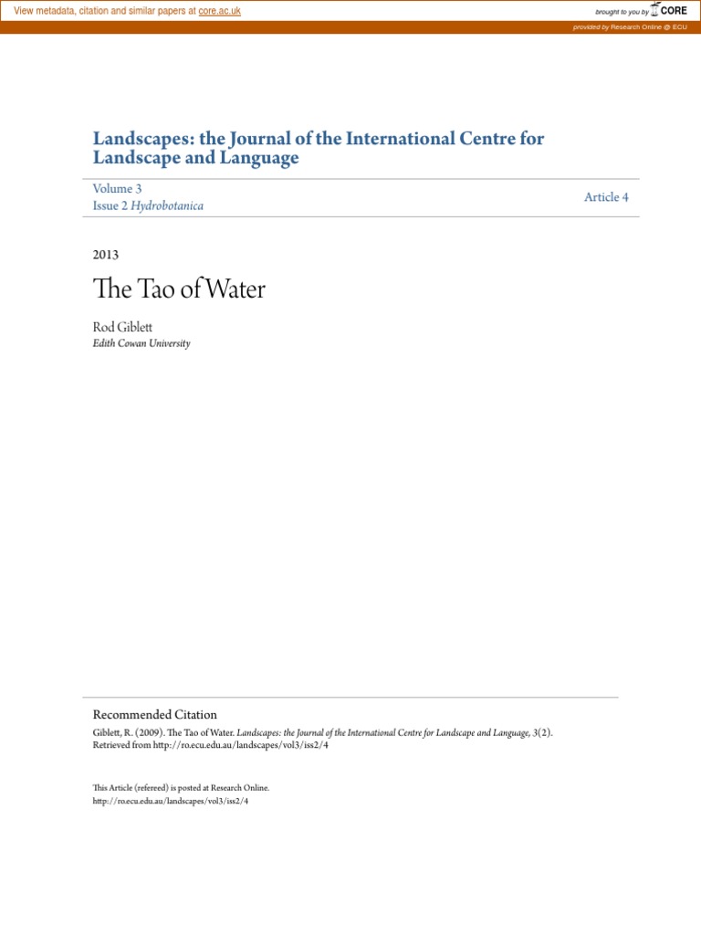 The Tao of Water | PDF