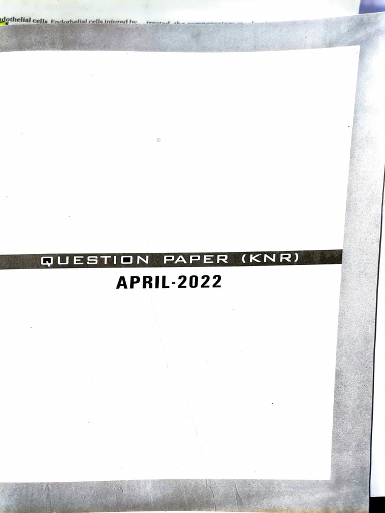 Knruhs 2022 QP | PDF | Clinical Medicine | Pharmacology