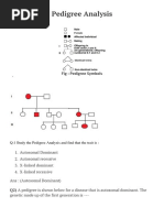 Pedigree Analysis Questions For Class Xii: Q.1 Study The Pedigree ...