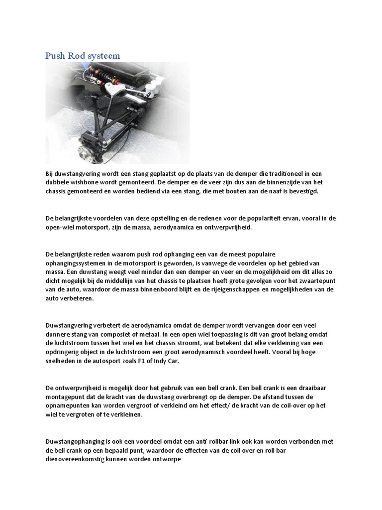 Push Rod System Uitleg | PDF