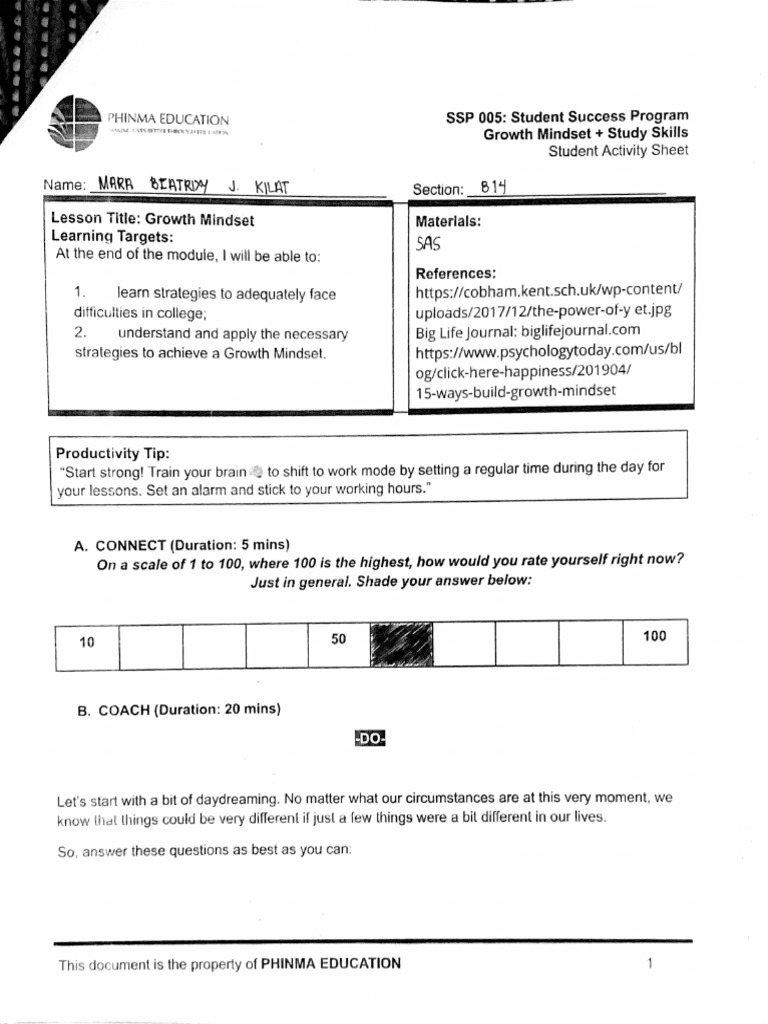 Growth Mindset | PDF