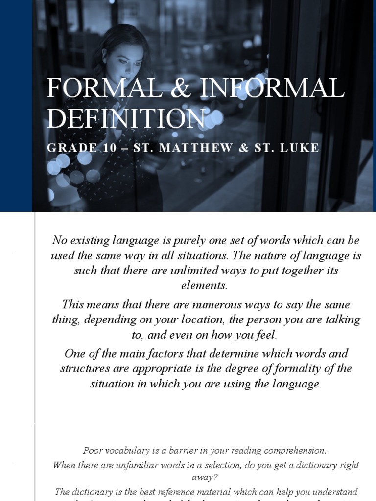 Formal vs Informal Definitions Guide | PDF | Definition | World Wide Web
