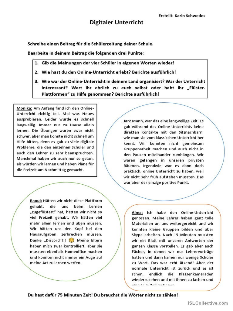 DSD1 - SK - Digitaler Unterricht | PDF