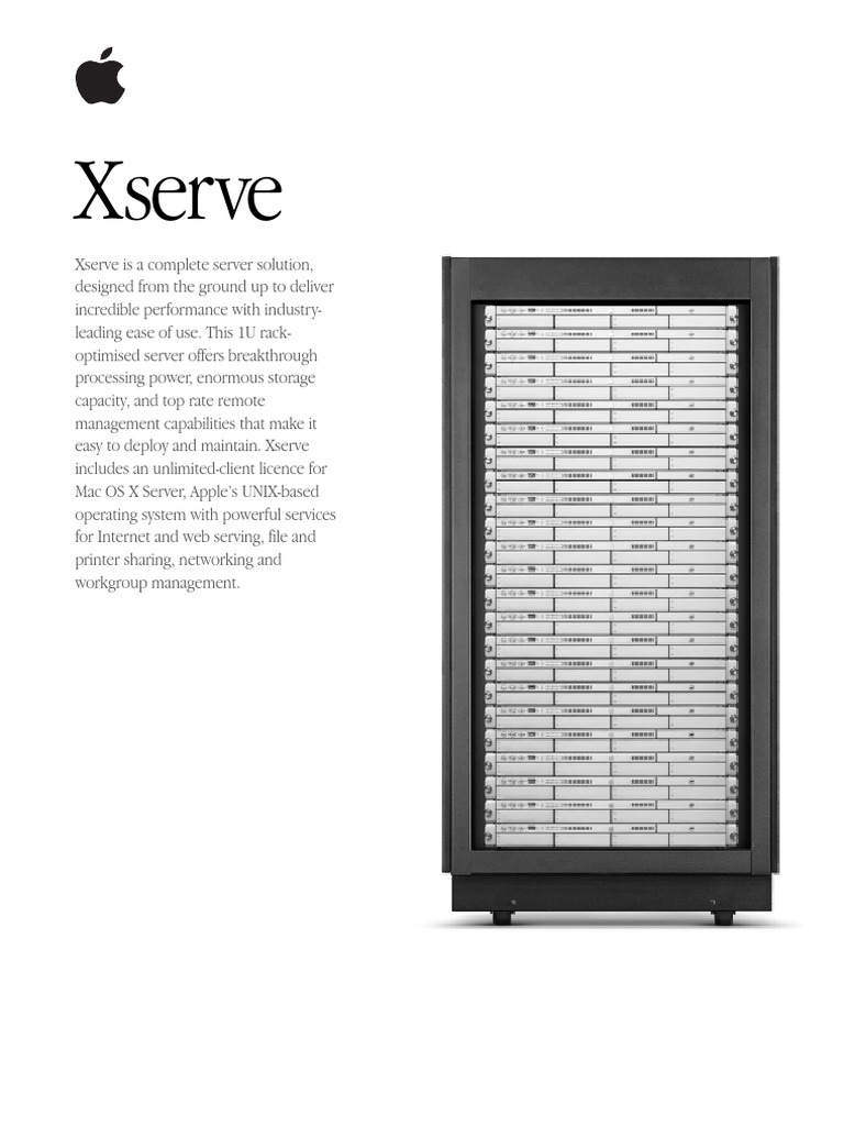 Xserve Datasheet | PDF | Computer Network | Operating System
