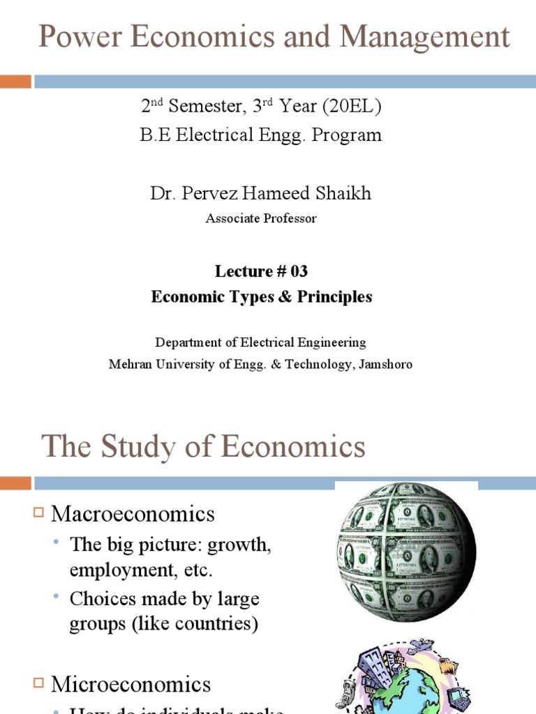 Lect-03 Economic Types and Principles | PDF