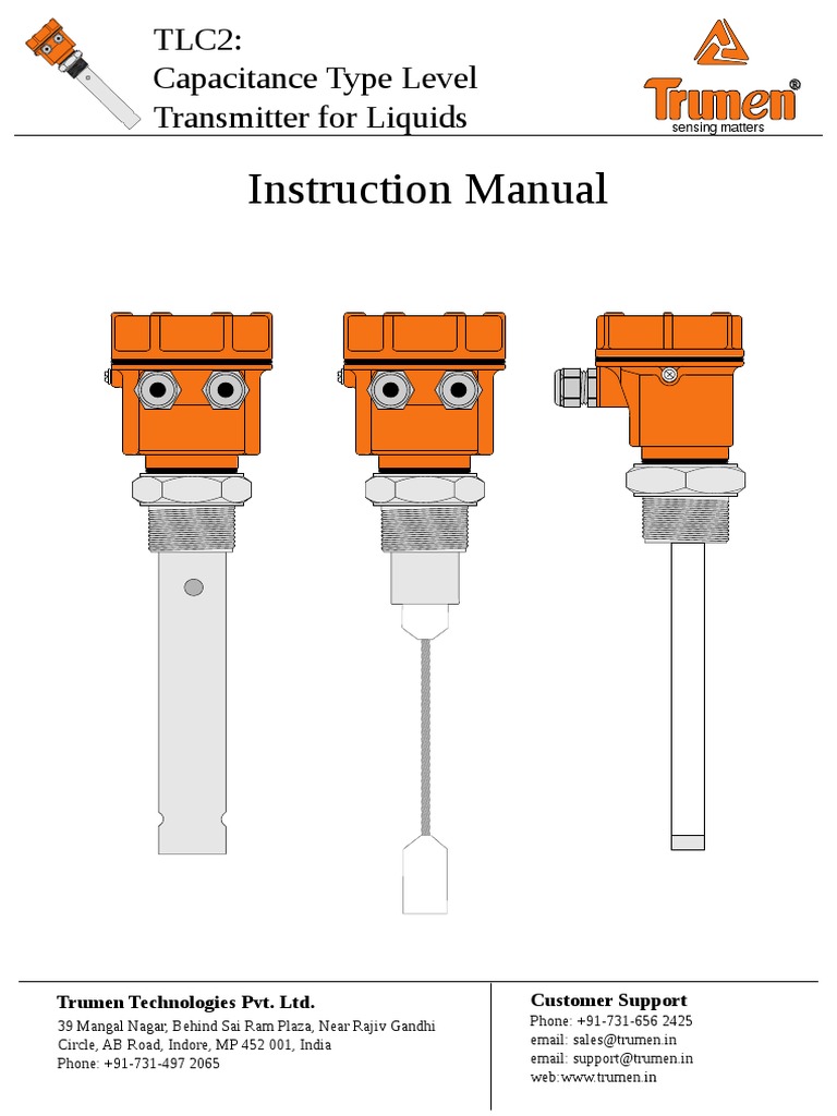 Capacitance Type Level Transmitter For Liquids | PDF | Capacitor ...