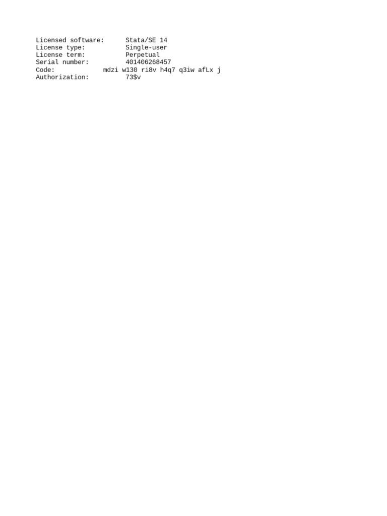 Stata SE14 | PDF