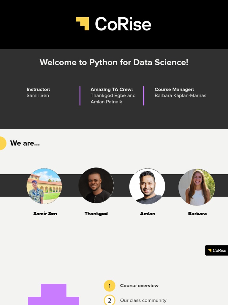 [Student View] Python for DS_ Week 1 Lecture | PDF