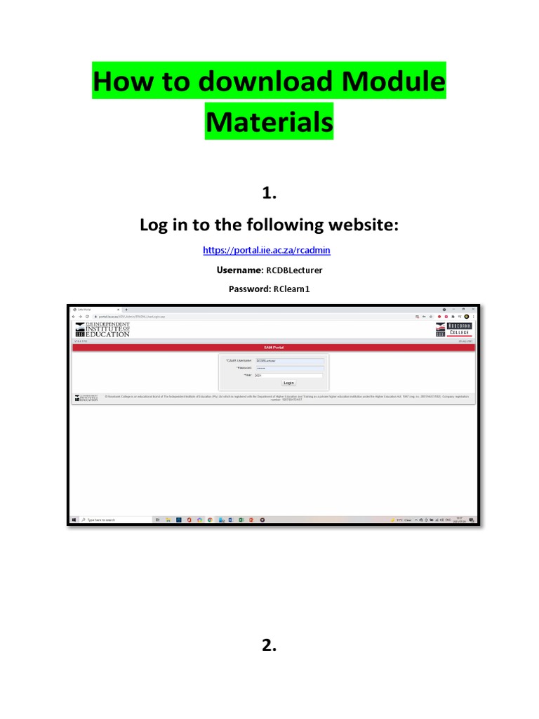 How To Download Module Materials | PDF