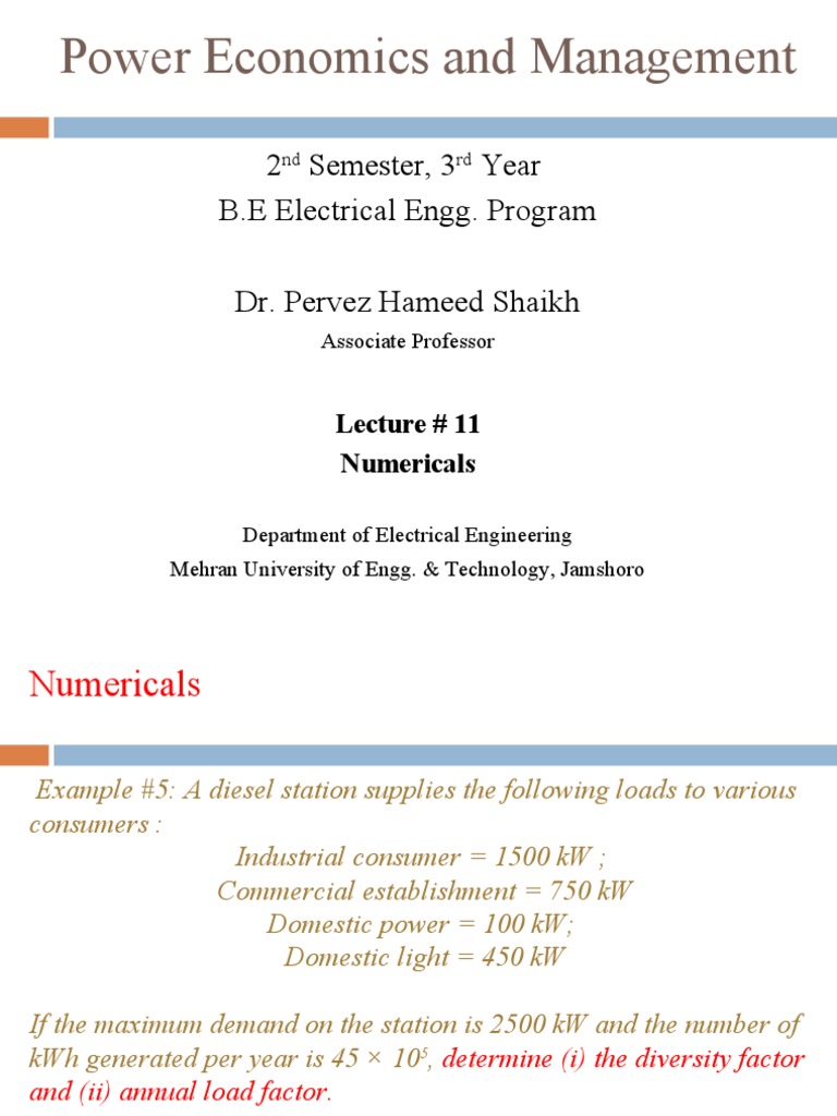 Lect 11 Numericals | PDF