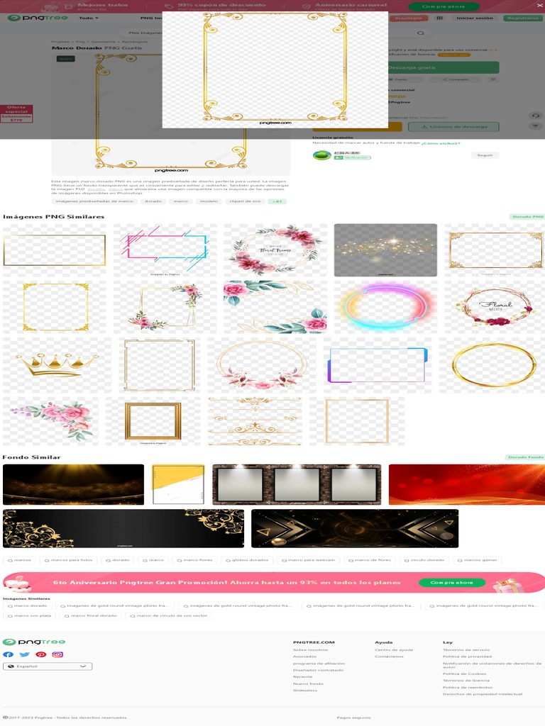 Marco Dorado PNG, Imágenes Prediseñadas de Marco, Dorado, Marco PNG y ...