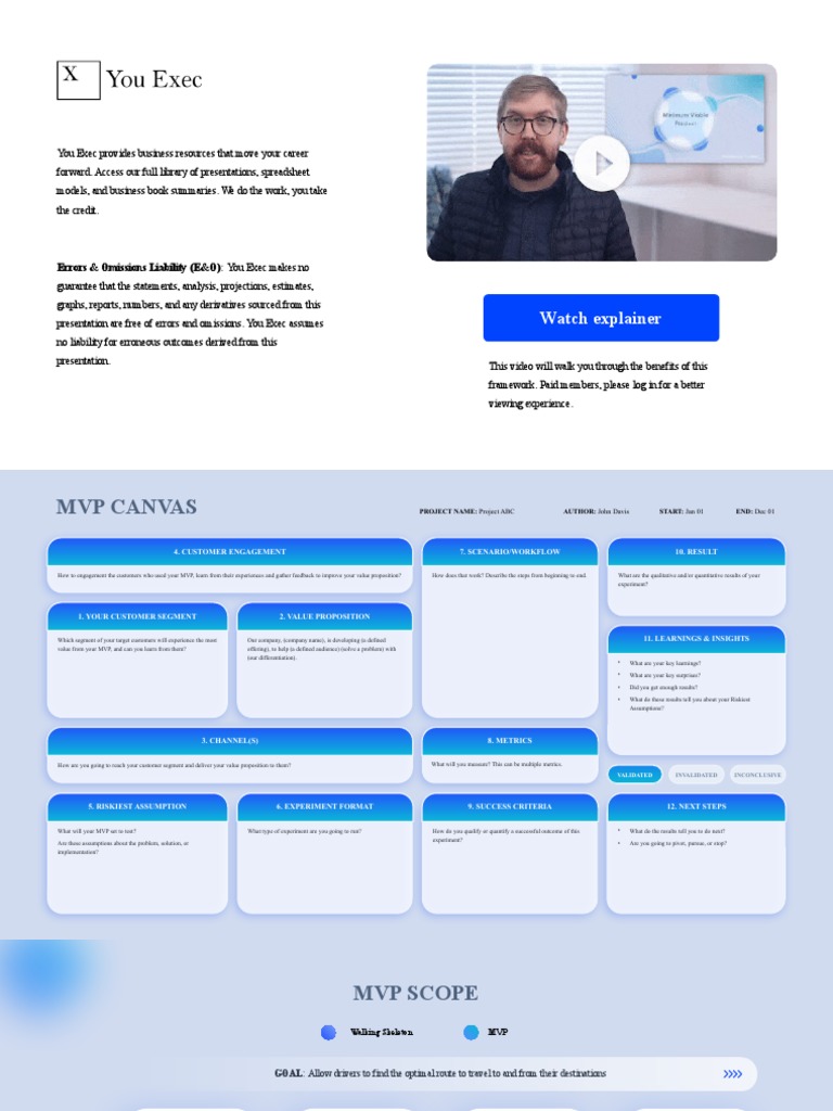 You Exec - Minimum Viable Product MVP Free | PDF