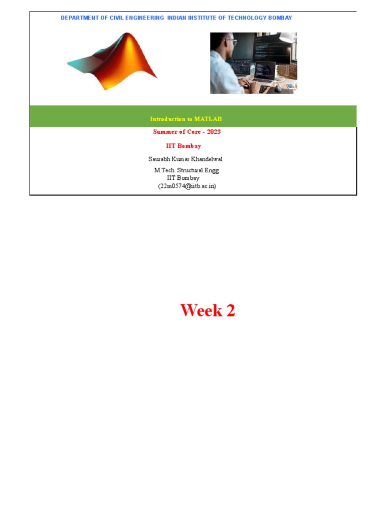 2 Matlab Slides Week2 Ppt Pdf Trigonometric Functions Combinatorics
