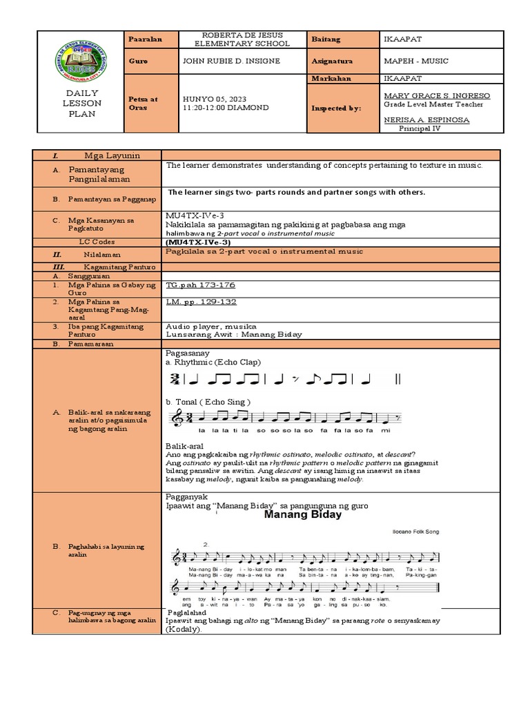 Mapehq4 WK5 Music June 05 2023 | PDF