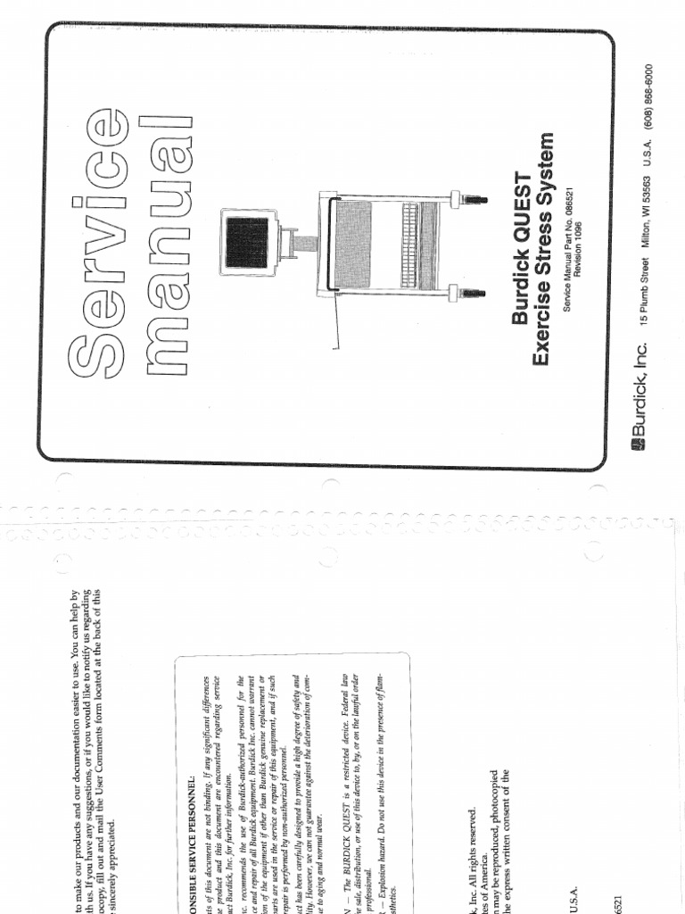 Burdick Quest Service Manual | PDF