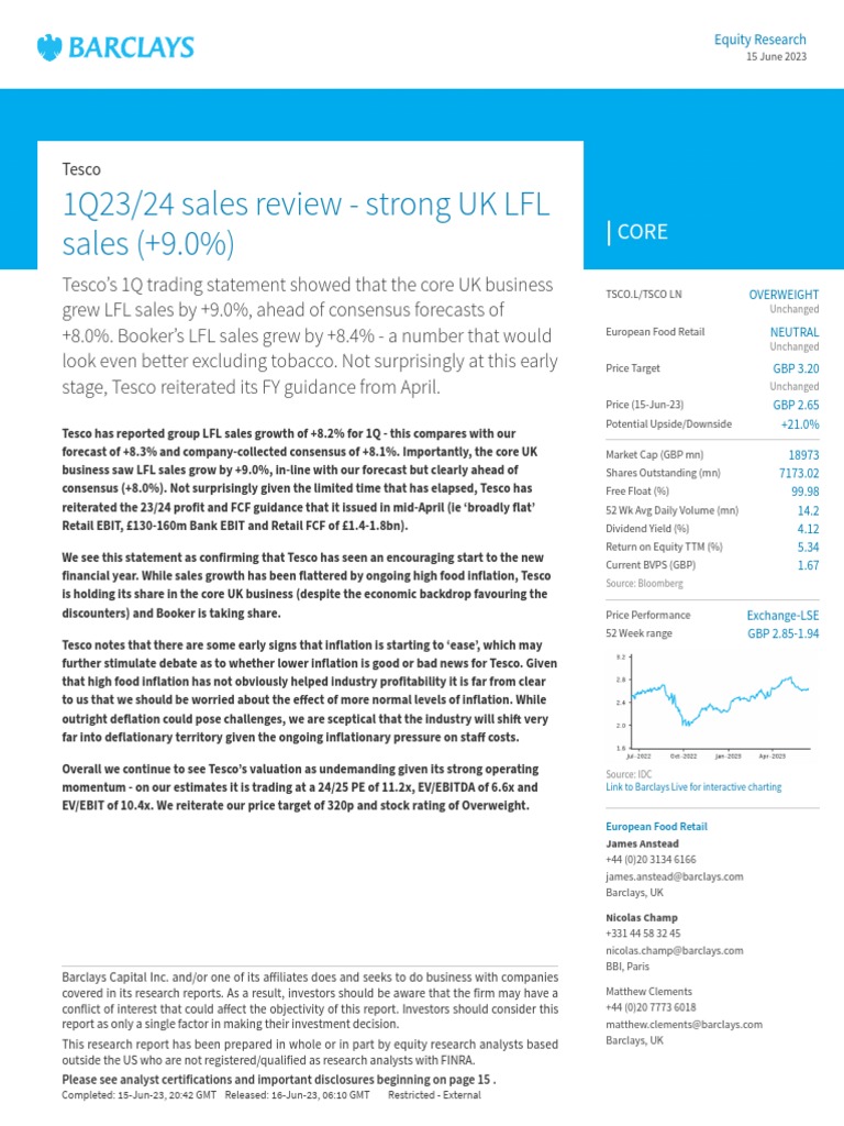 Barclays Tesco1q2324salesreview Stronguklflsales 90 Jun 16