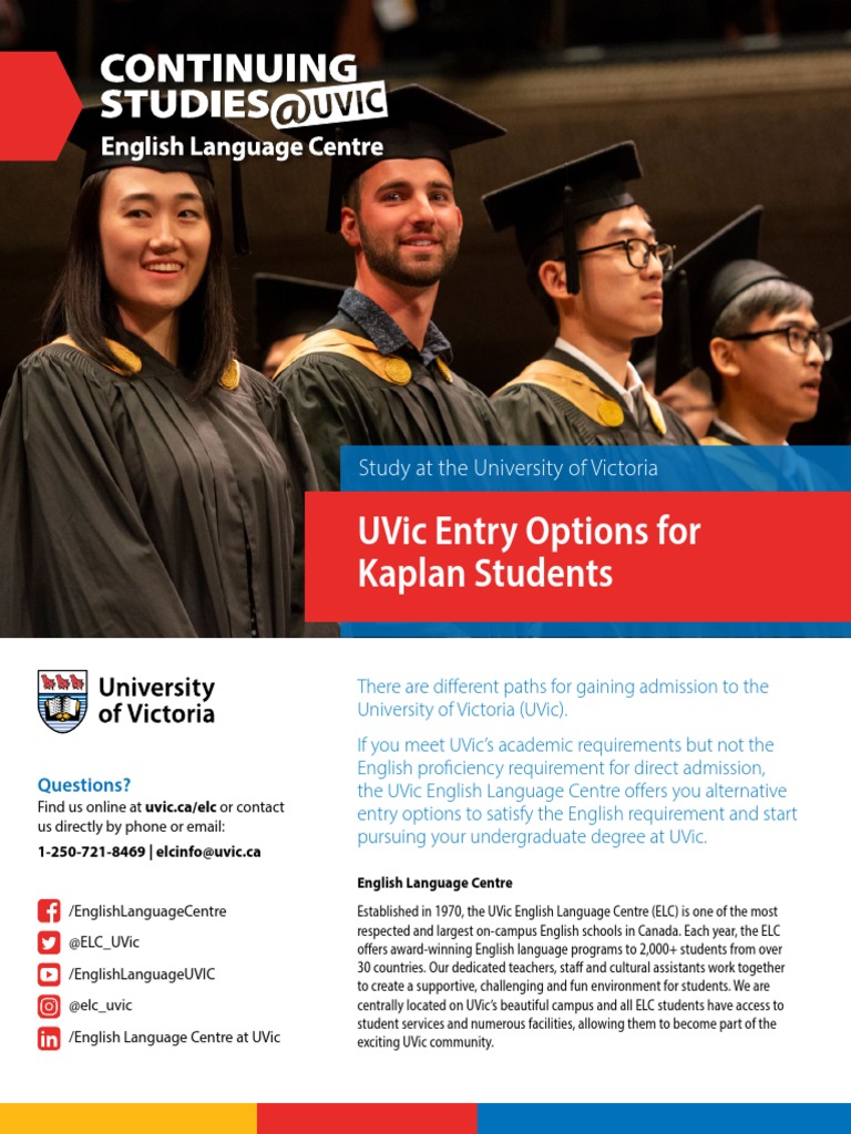UVic English Language Admission Options | PDF