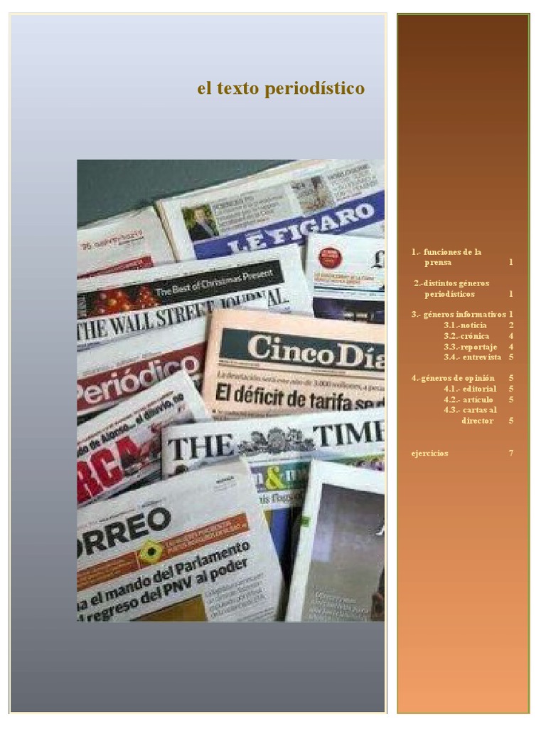 2º Bach El Texto Periodístico 20 21 | PDF | Periódicos
