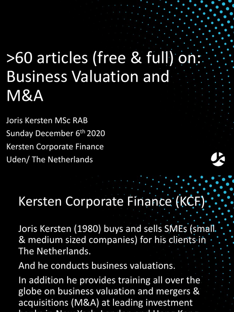 60 Free Articles On Business Valuation | PDF | Valuation (Finance ...