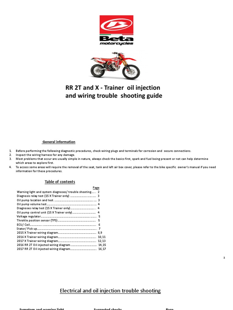 Beta Oil Injection Guide | PDF | Throttle | Relay