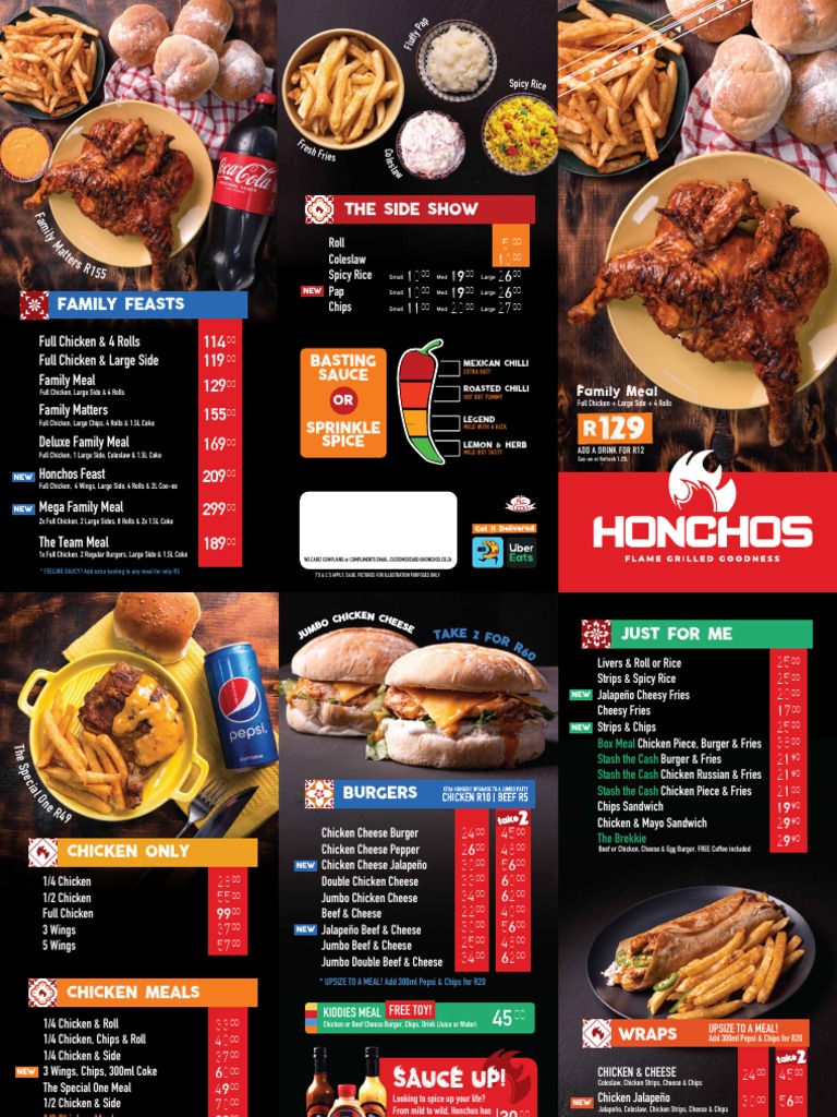 Honchos Family Meal Deals Menu | PDF
