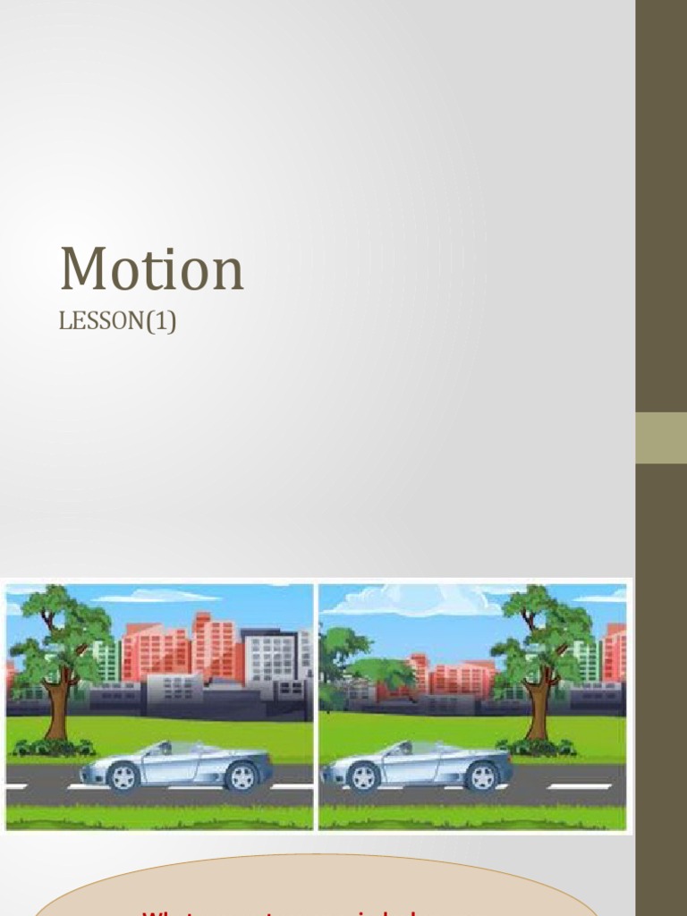 Motion PPT (Lesson 1) 2023 | PDF