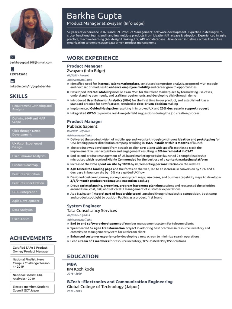 Barkha Gupta CV | PDF
